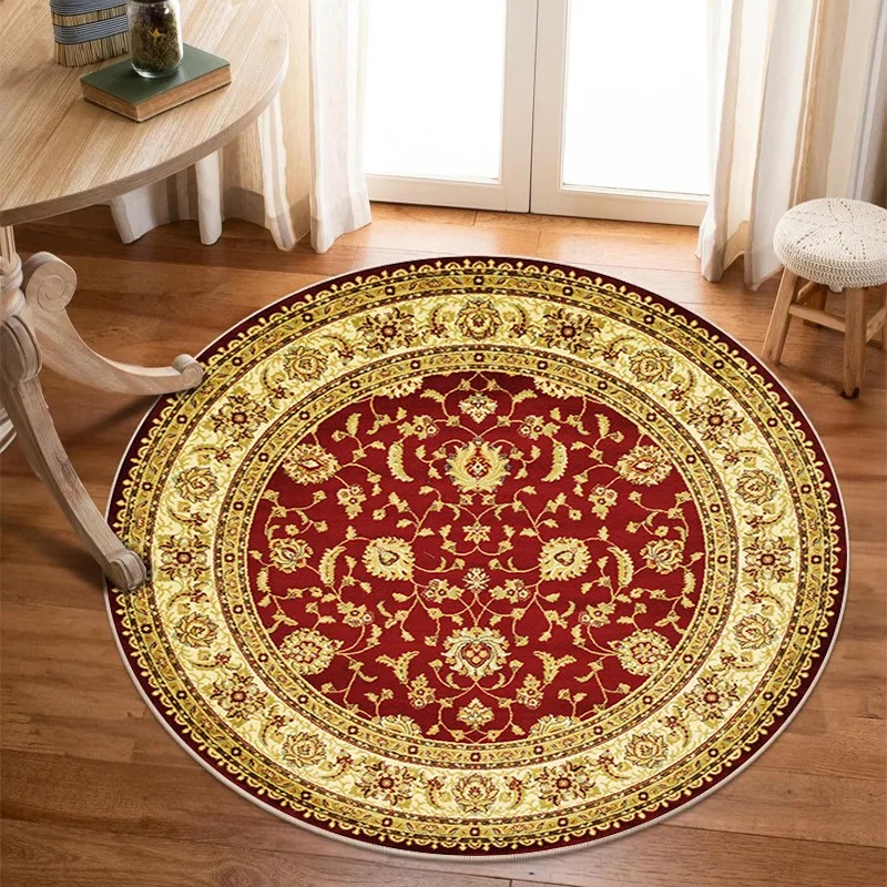 Round sponge carpet American retro cloakroom floor mat home decoration ...