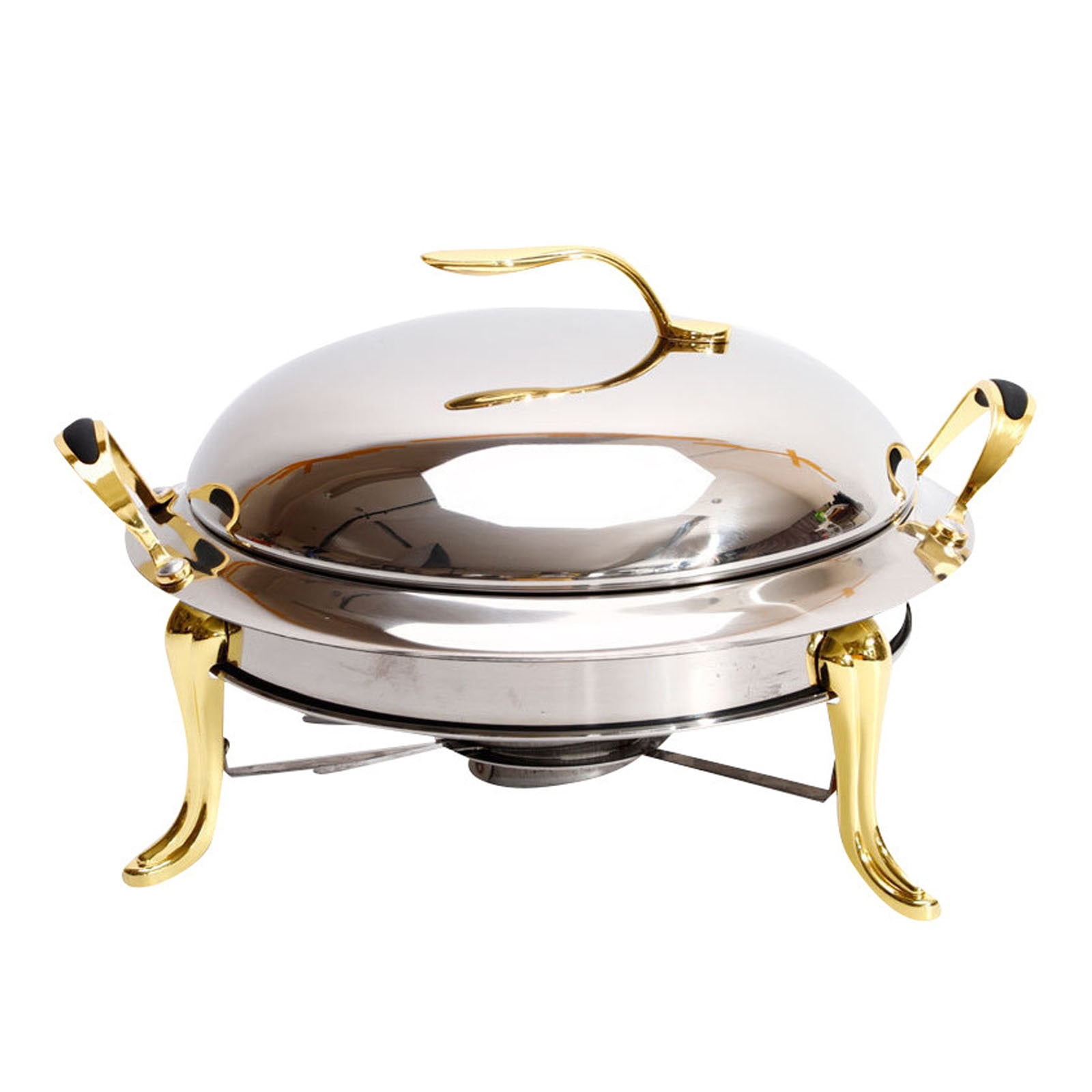 Round stainless steel chafing dish buffet warmer, hot plate food warmer ...