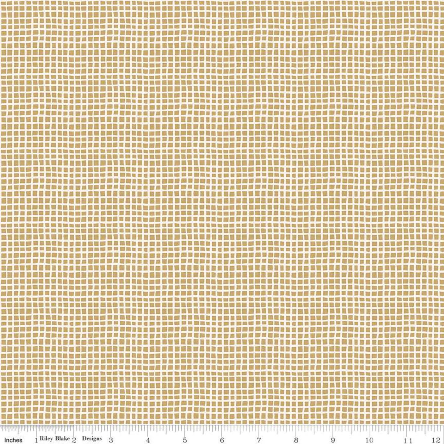 'Round the Mountain Wonky Gingham Curry Cotton Fabric - Walmart.com