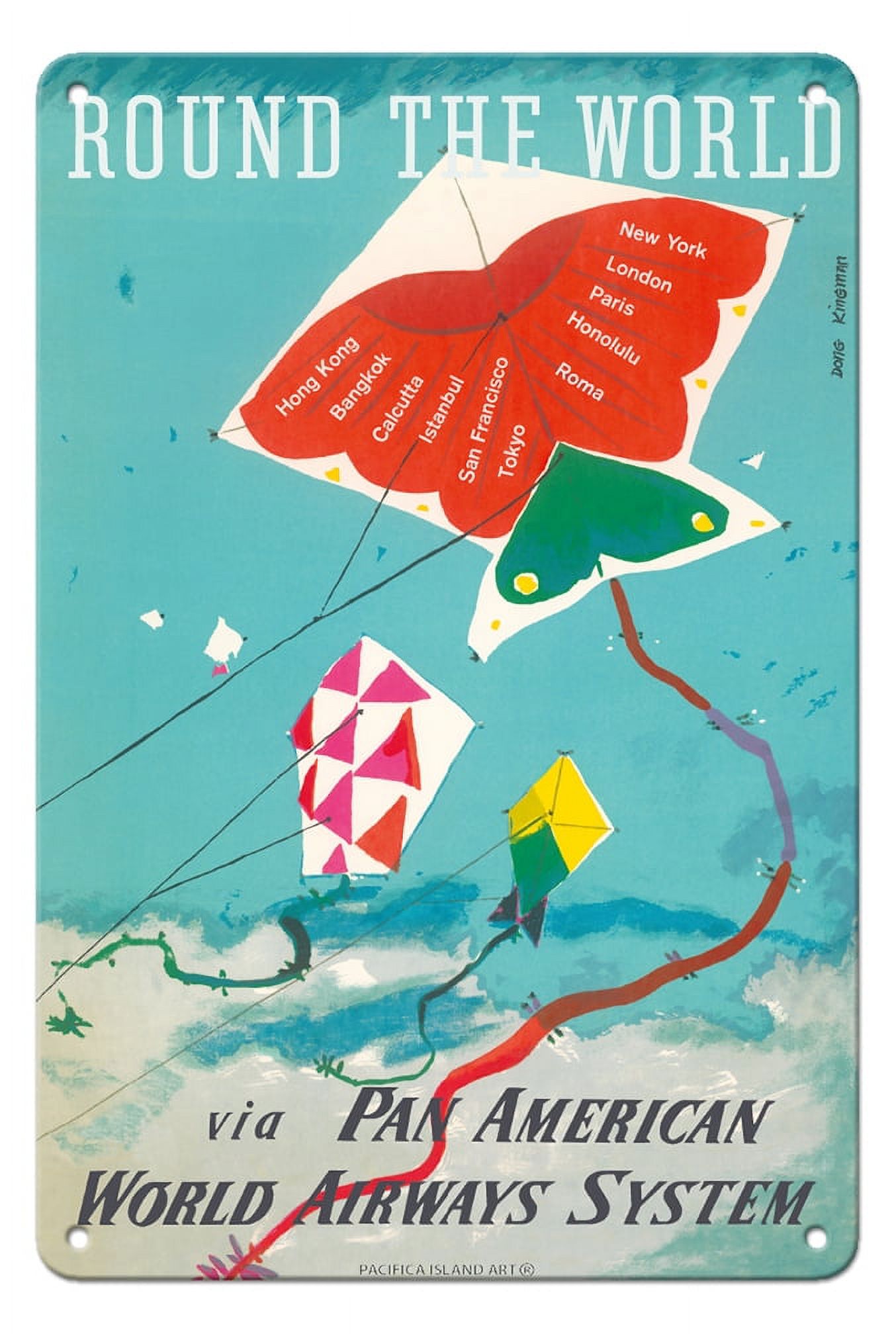 Round the World - Kites - via Pan American World Airways - Vintage ...