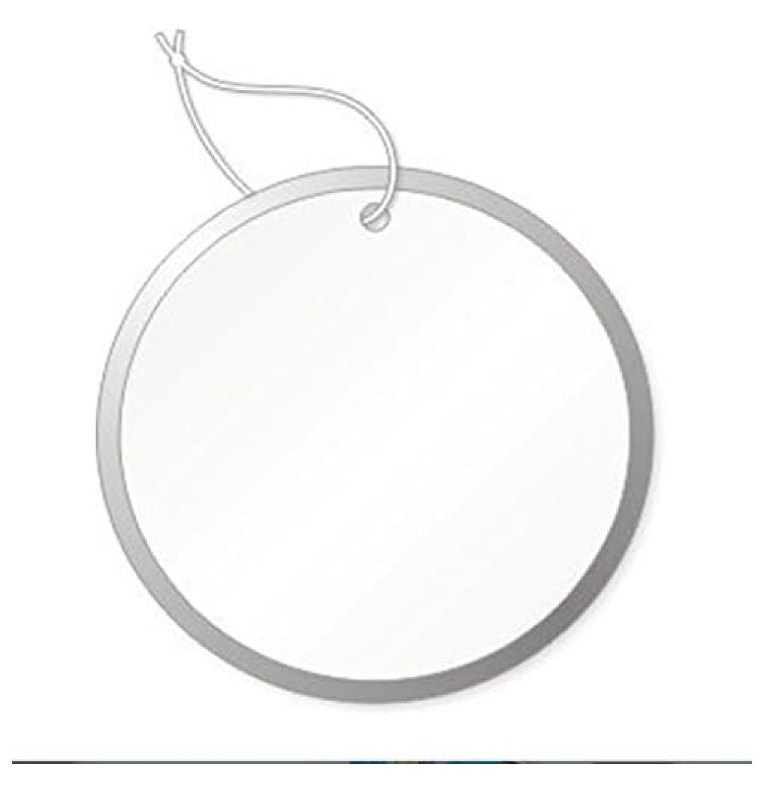 Round with Metal Rims, 1-9/16 inch, White with Knotted String Attached ...
