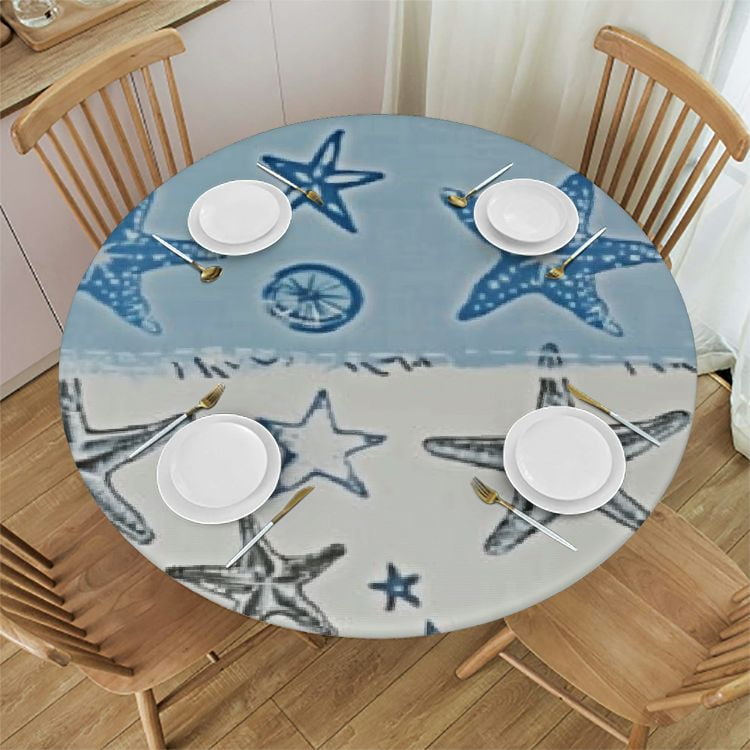 Round with , s Fitted Table Cloth, Table Cover Shell Table Covers ...