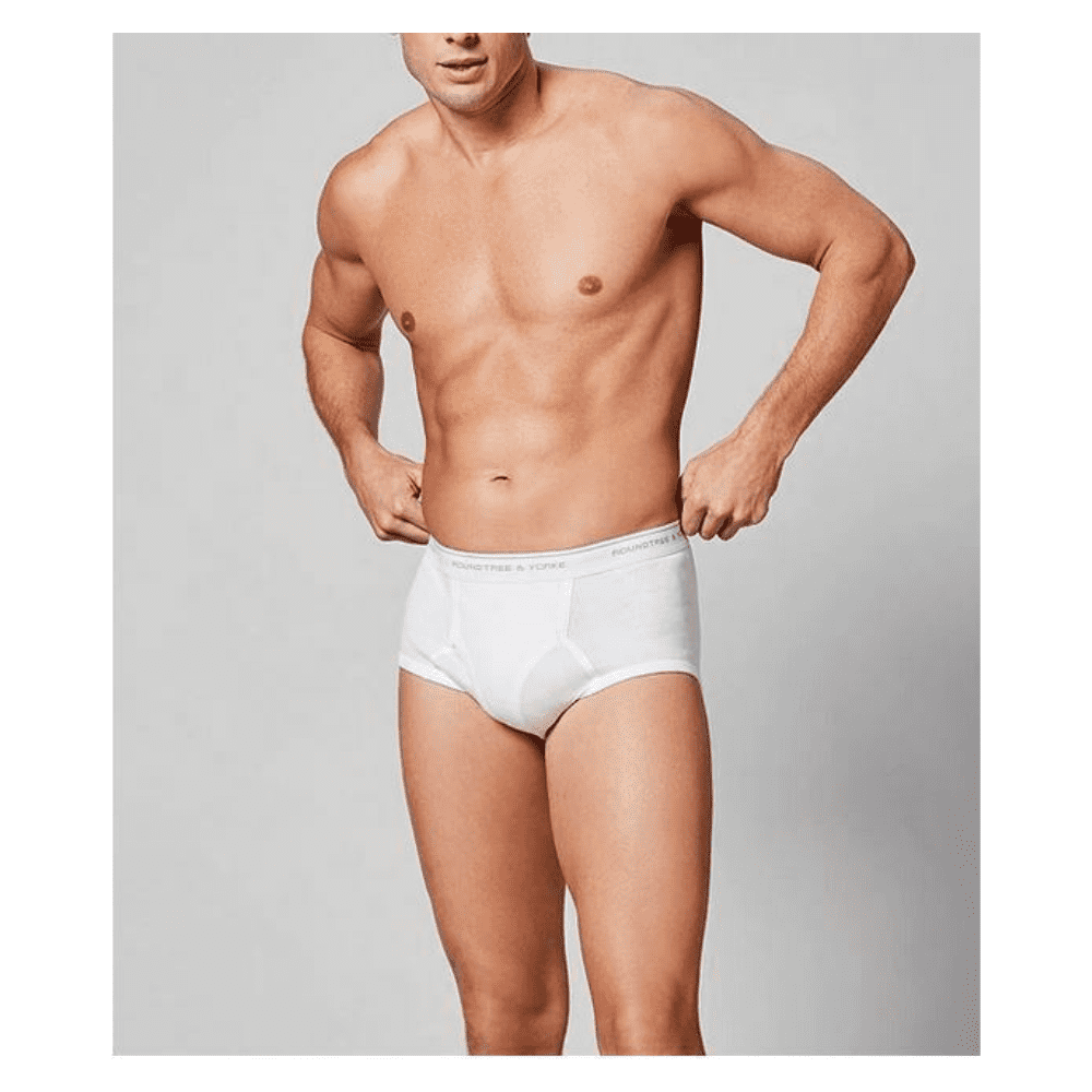 RoundTree and Yorke 3Pack Full-Cut Briefs Men's 100% Cotton BigandTall White Size 46 - Walmart.com