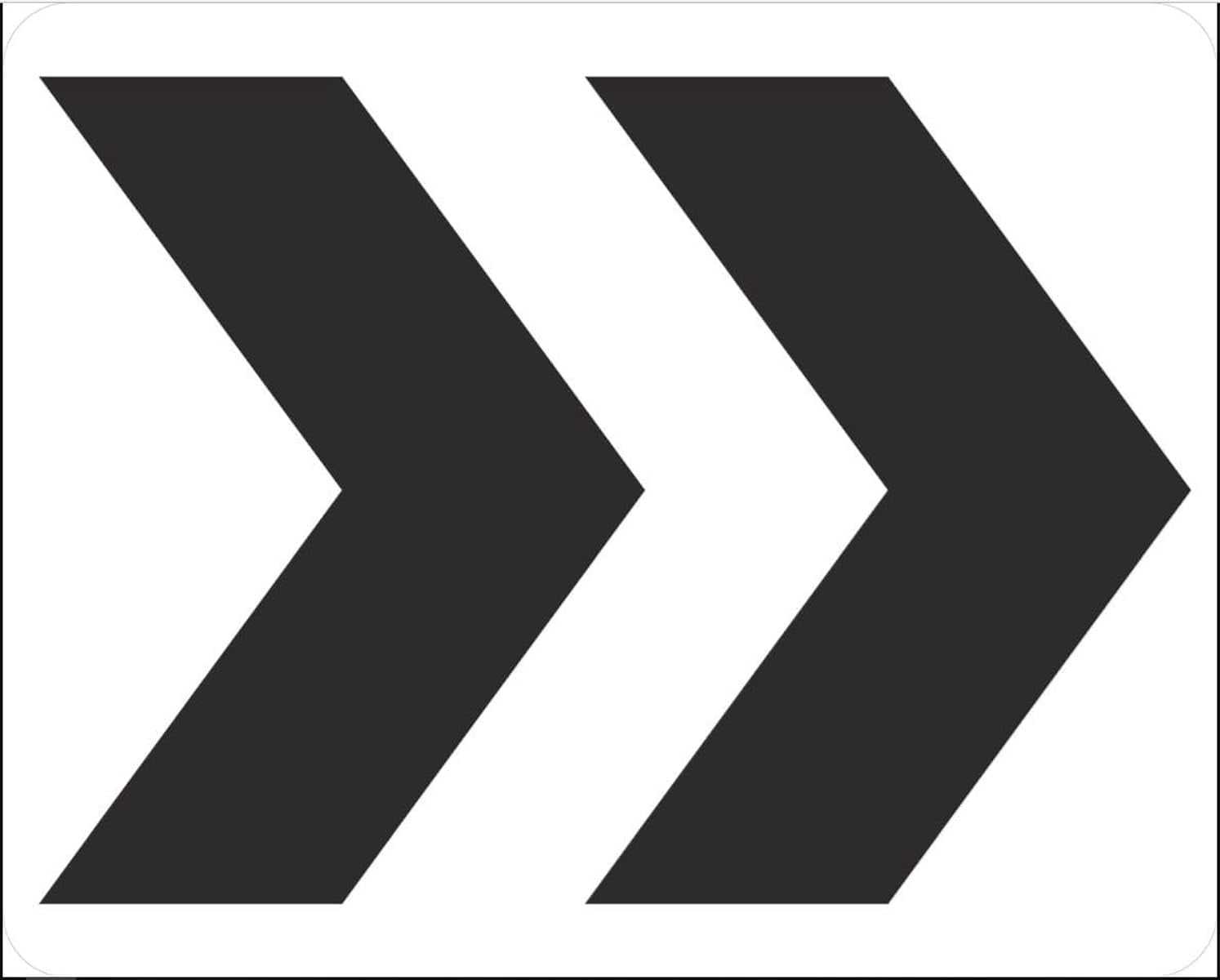 Roundabout Directional (2 Chevrons) Regulatory Traffic Signs Metal Sign ...