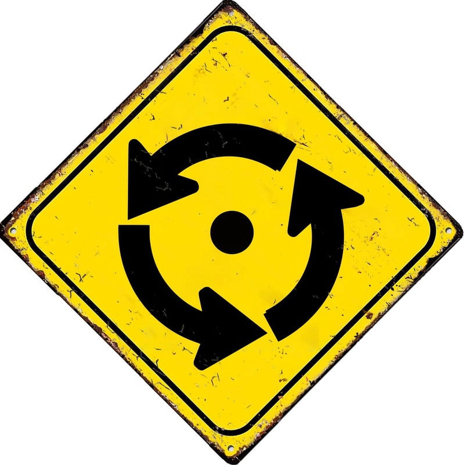Roundabout Sign For Home Office Bar Indoor Outdoor Wall Decor Yard Sign ...