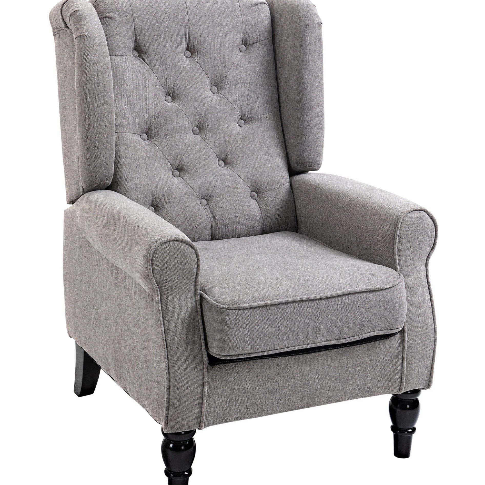 Rounded Armrests Accent Chair | Works Well with Ottoman | Welt Trim for ...