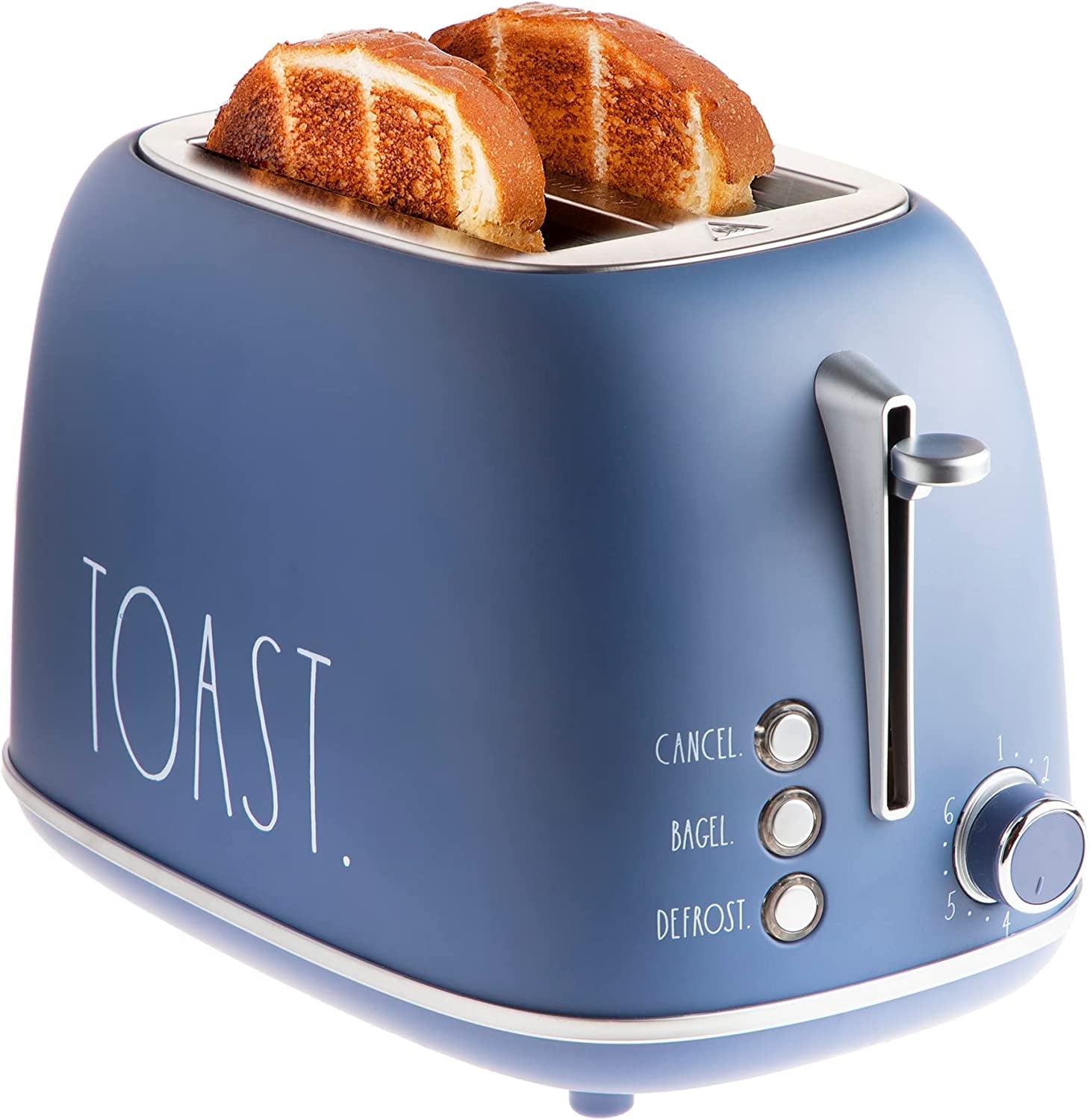 Rae Dunn Rounded Bread Toaster Stainless Steel Retro 2 Slice Toaster ...