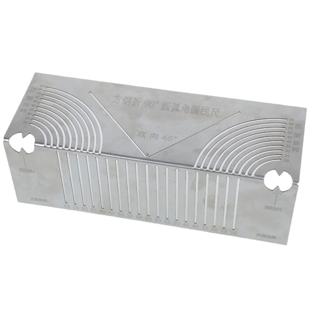 Rounded Corner Drawing Ruler Square Tube Multifunctional Folding Right ...