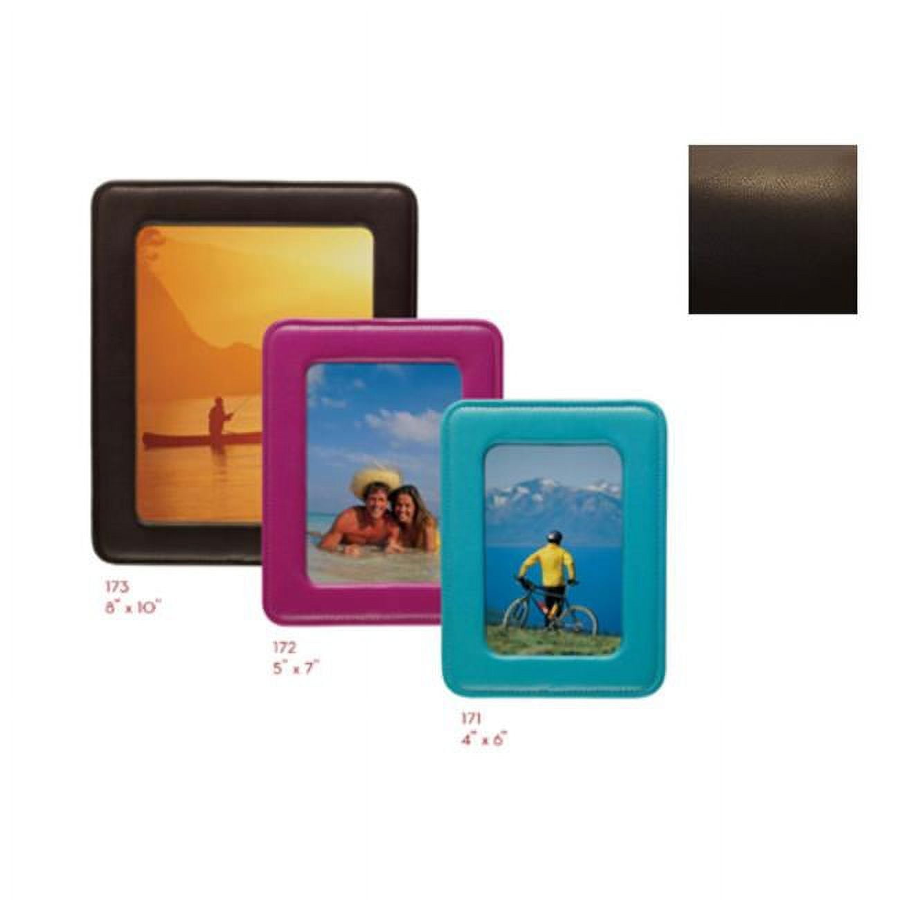 Rounded Corner Leather Frames - Brown - 5in. x 7in. - Walmart.com