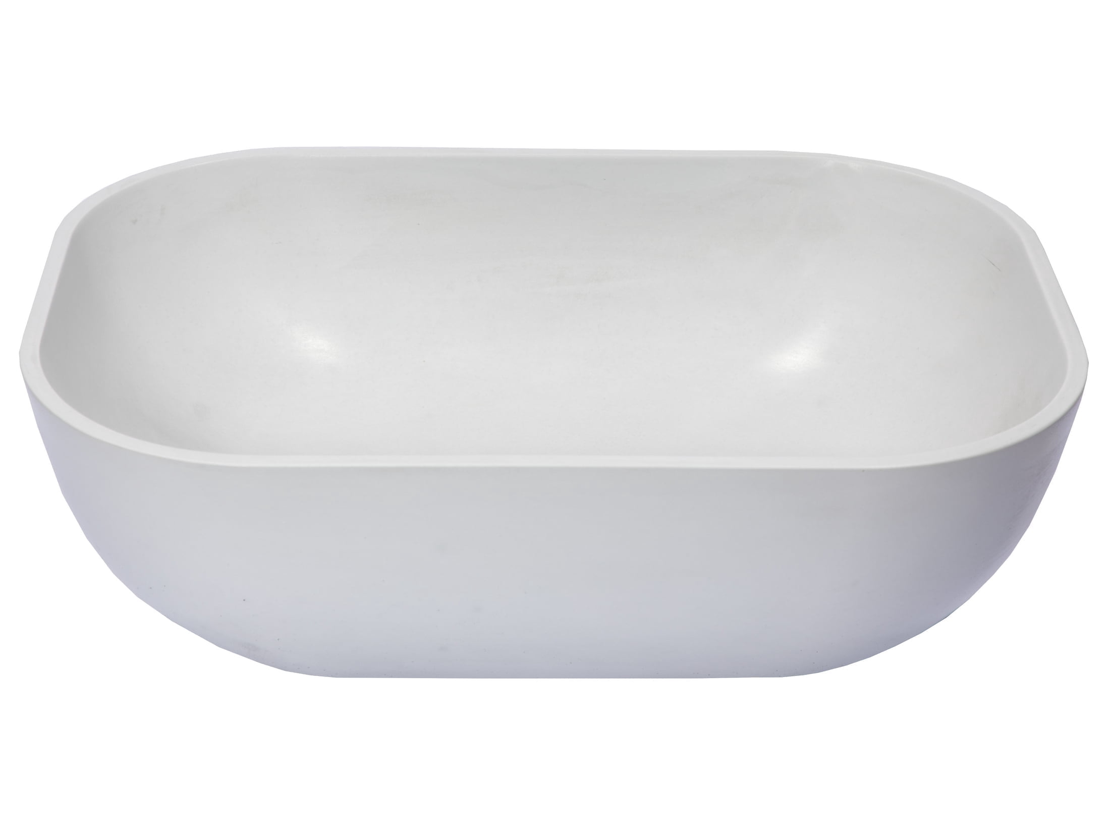Rounded Corners Rectangular Concrete Vessel Sink - Light Gray - Walmart.com