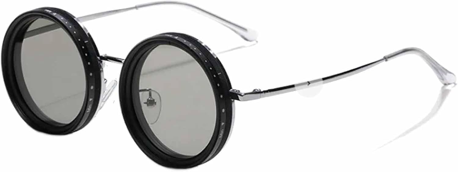 Rounded Polarized Glasses with Adjustable ND Filter 1-9 Gears ...