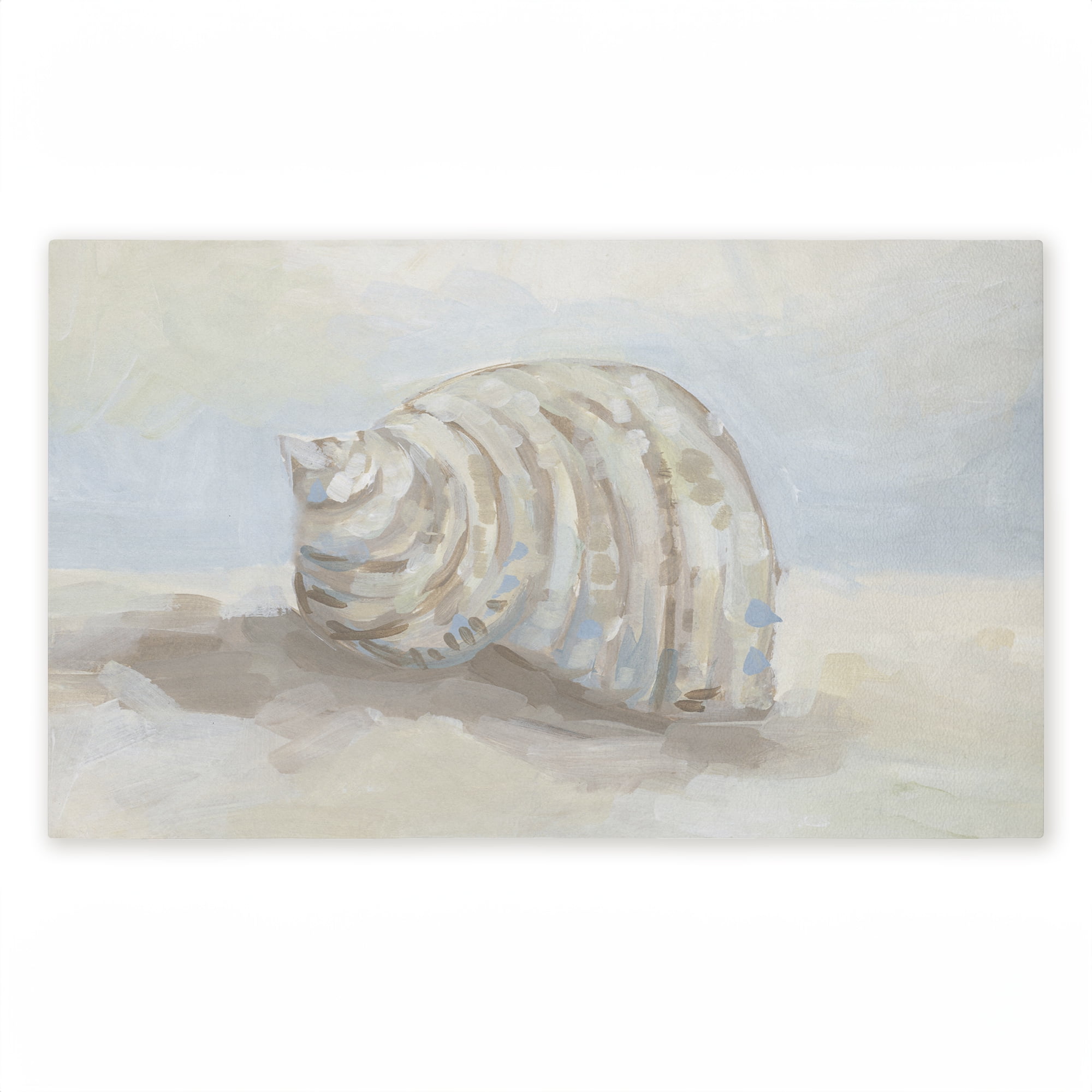 Rounded Seashell on Shore Printed Outdoor Door Mat, design by JJ Design ...