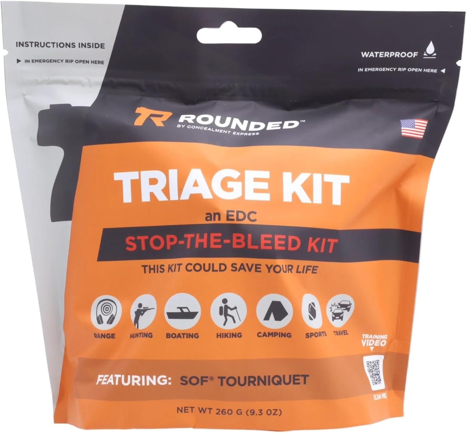 Rounded Triage Kit - IFAK Trauma Kit with SOF Tourniquet, Vent Chest ...