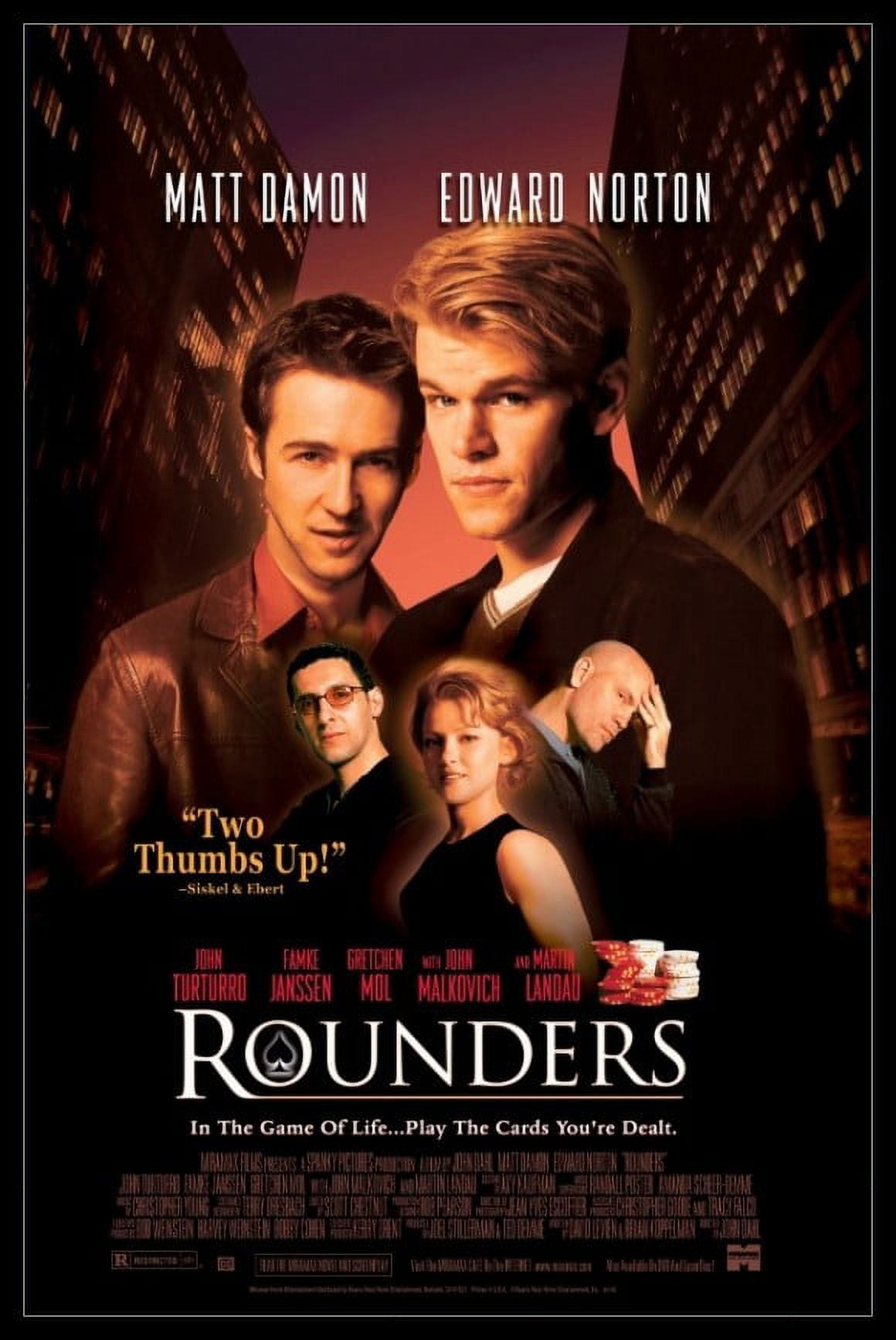 Rounders - One Sheet Laminated & Framed Poster (24 x 36) - Walmart.com
