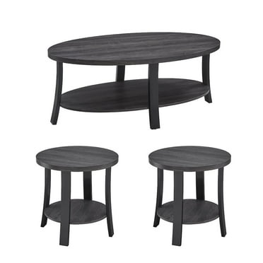 VANACC 3-Piece Farmhouse Table Set Includes Coffee Table& Two End ...