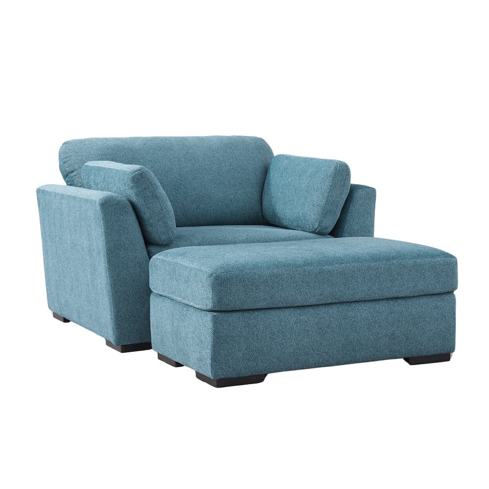 Roundhill Furniture Clareen 2-Piece Living Room Set, Cutler Chair and ...