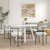 Roundhill Furniture Nylander 5-piece Dining Set, Cross-Buck Dining ...