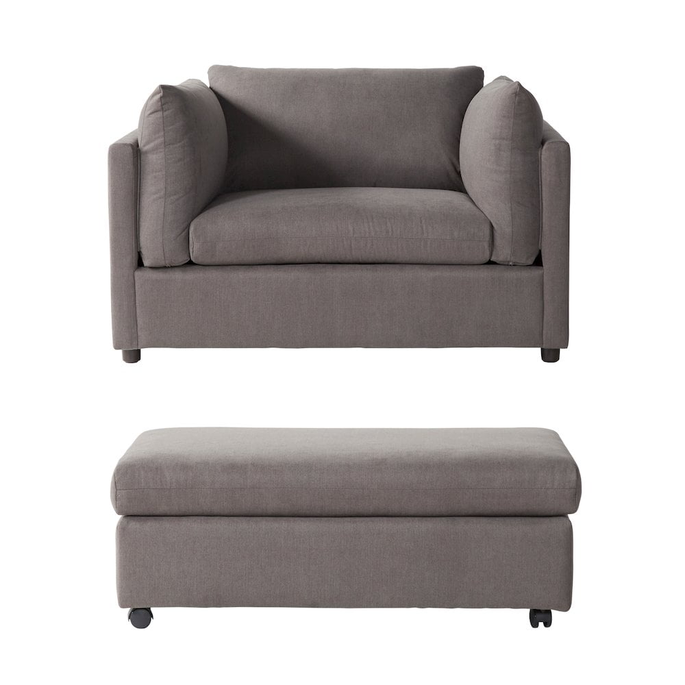 Roundhill Furniture Enda Oversized Living Room Pillow Back Cuddler Arm ...