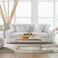 Roundhill Furniture Lancelot Upholstered Stationary Sofa, Beige Oyster - Walmart.com