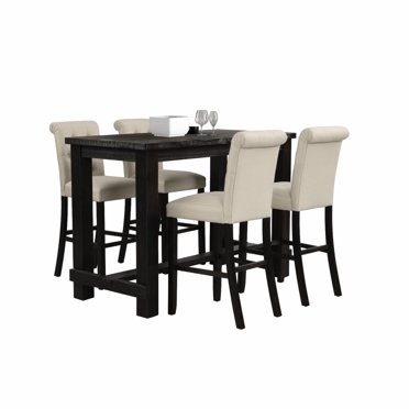 Baxton Studio Andrew Contemporary Espresso Wood 5 PC Dining Set ...