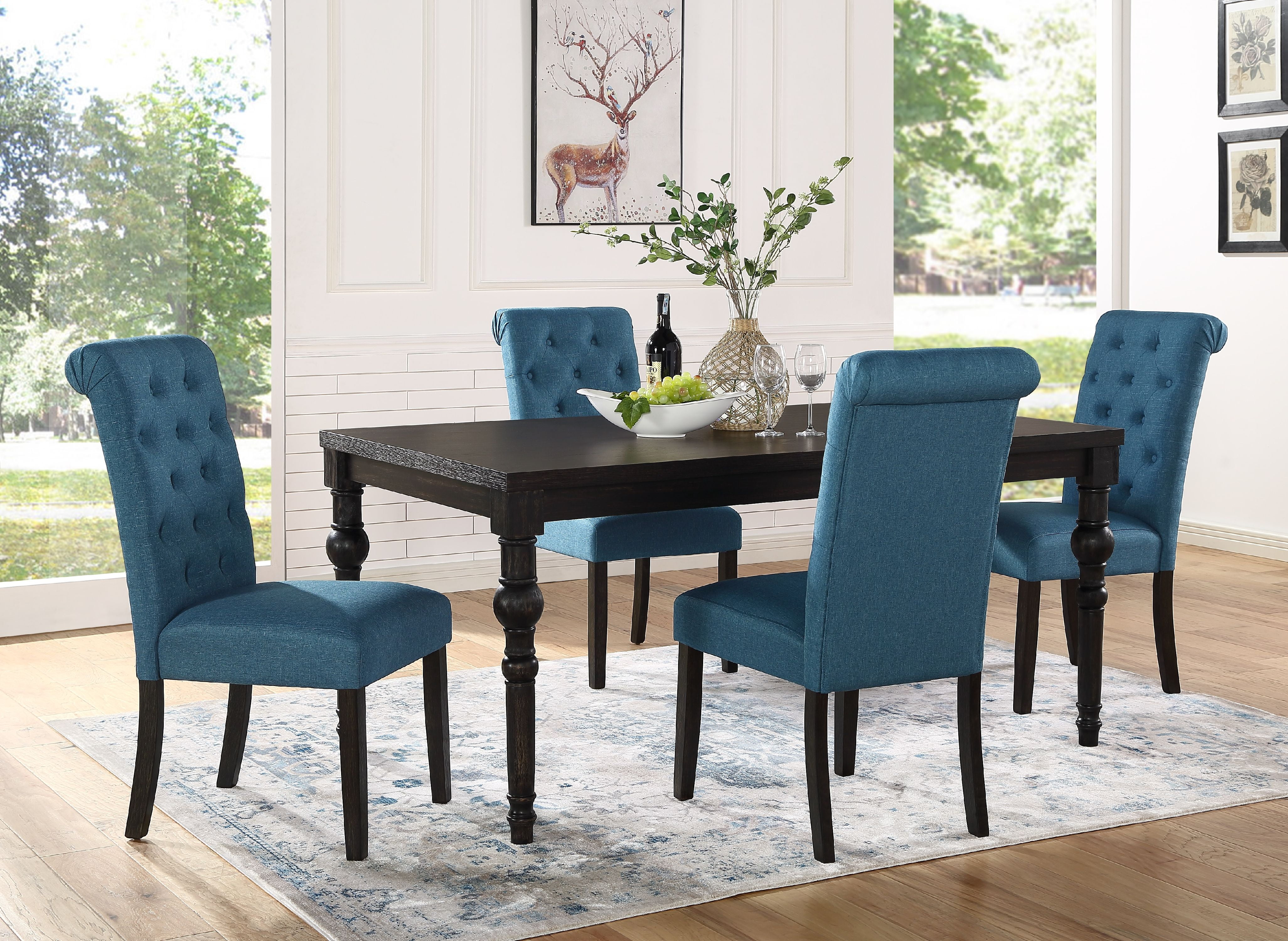 Roundhill Furniture Leviton Urban Style Dining Set: 30'' Height Table ...