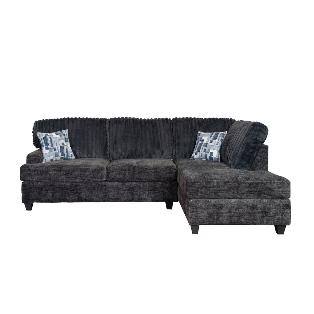Roundhill Furniture Nexus Wide Wale Corduroy L-shape Sectional with ...