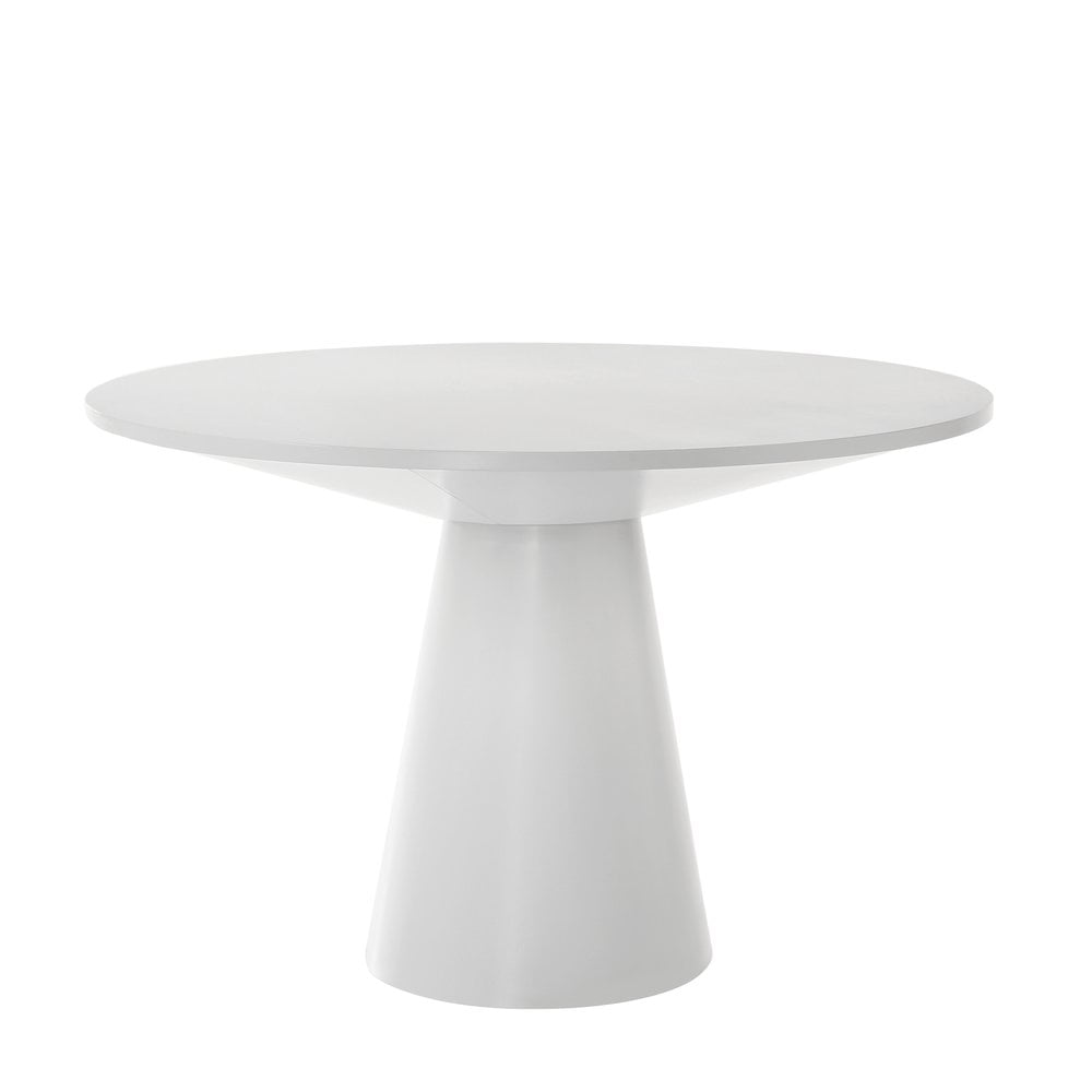 Roundhill Furniture Rocco 48 in Round Dining Table, White - Walmart.com