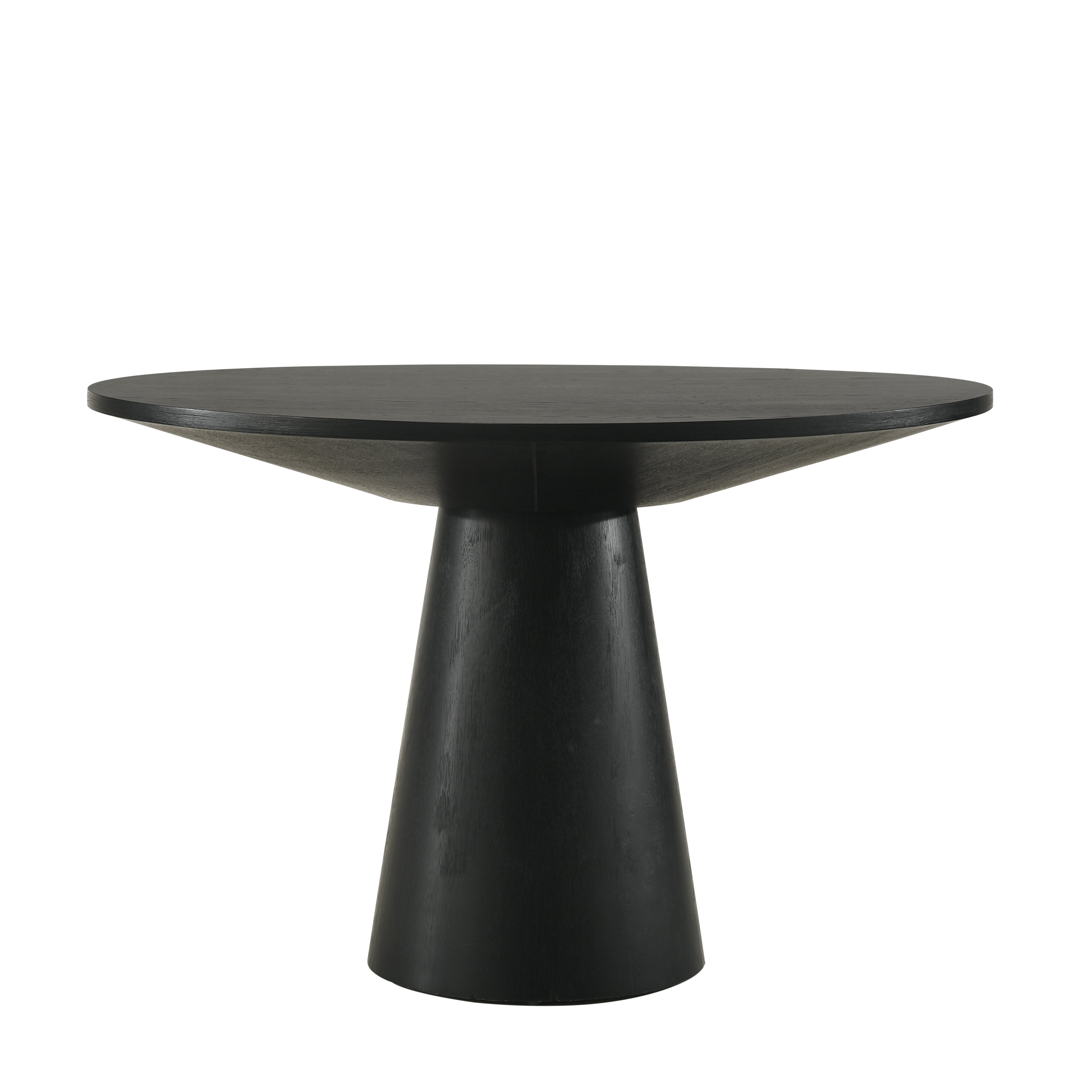 Roundhill Furniture Rocco Contemporary Pedestal Dining Table, Ebony ...