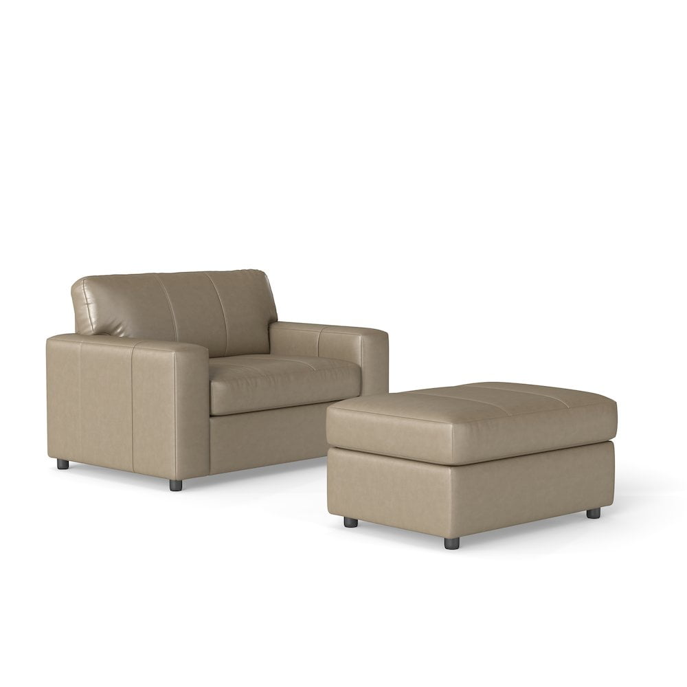Roundhill Furniture Sakan Leather Upholstered 2-Piece Living Room Set ...