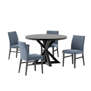 Windvale Cross-Buck Wood 5-Piece Counter Height Dining Set - Walmart.com