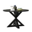 Roundhill Furniture Windvale Cross-Buck Base Dining Table, Oak ...