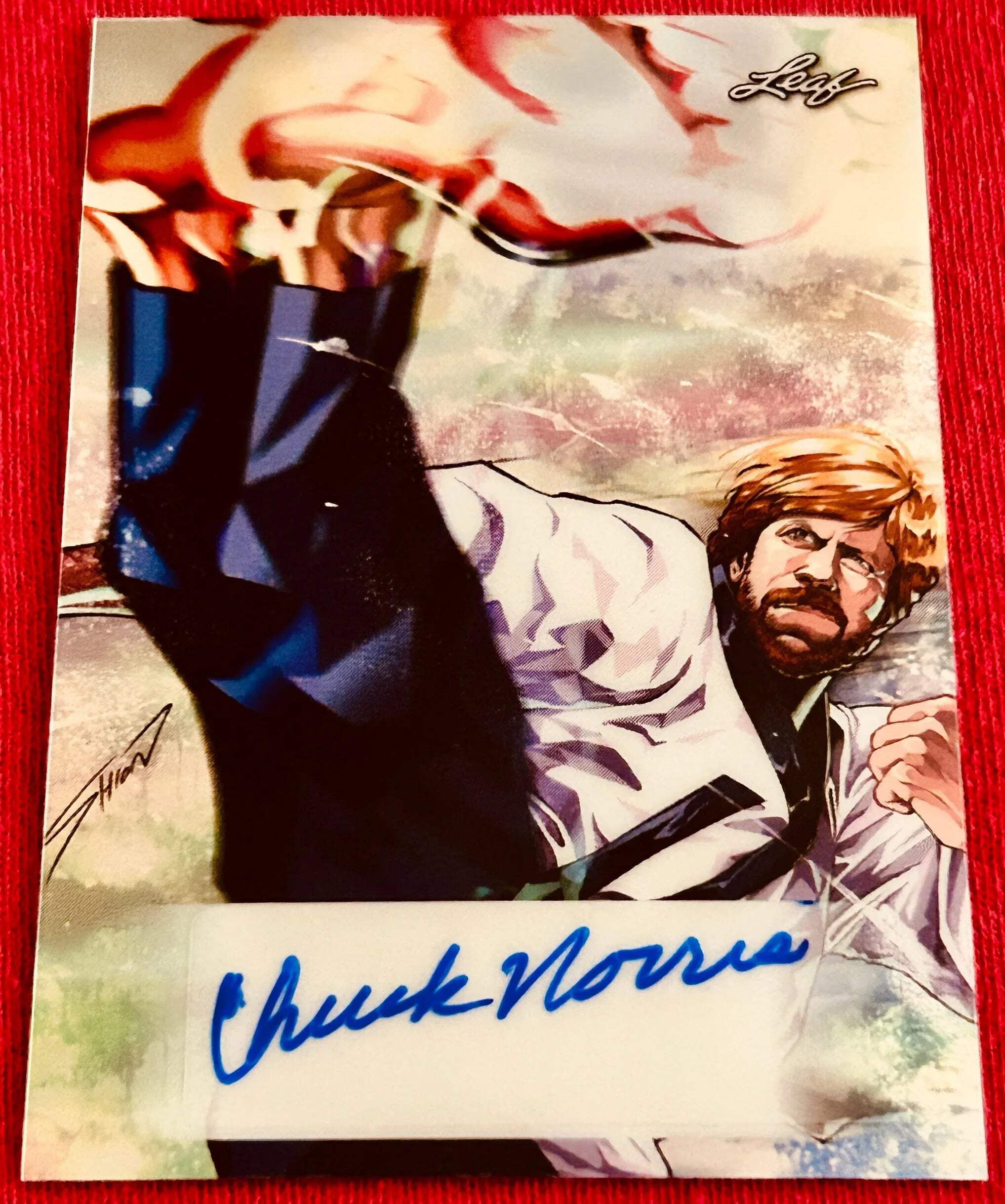 Roundhouse Chuck Norris certified autograph 2023 Leaf Anime Nation card ...