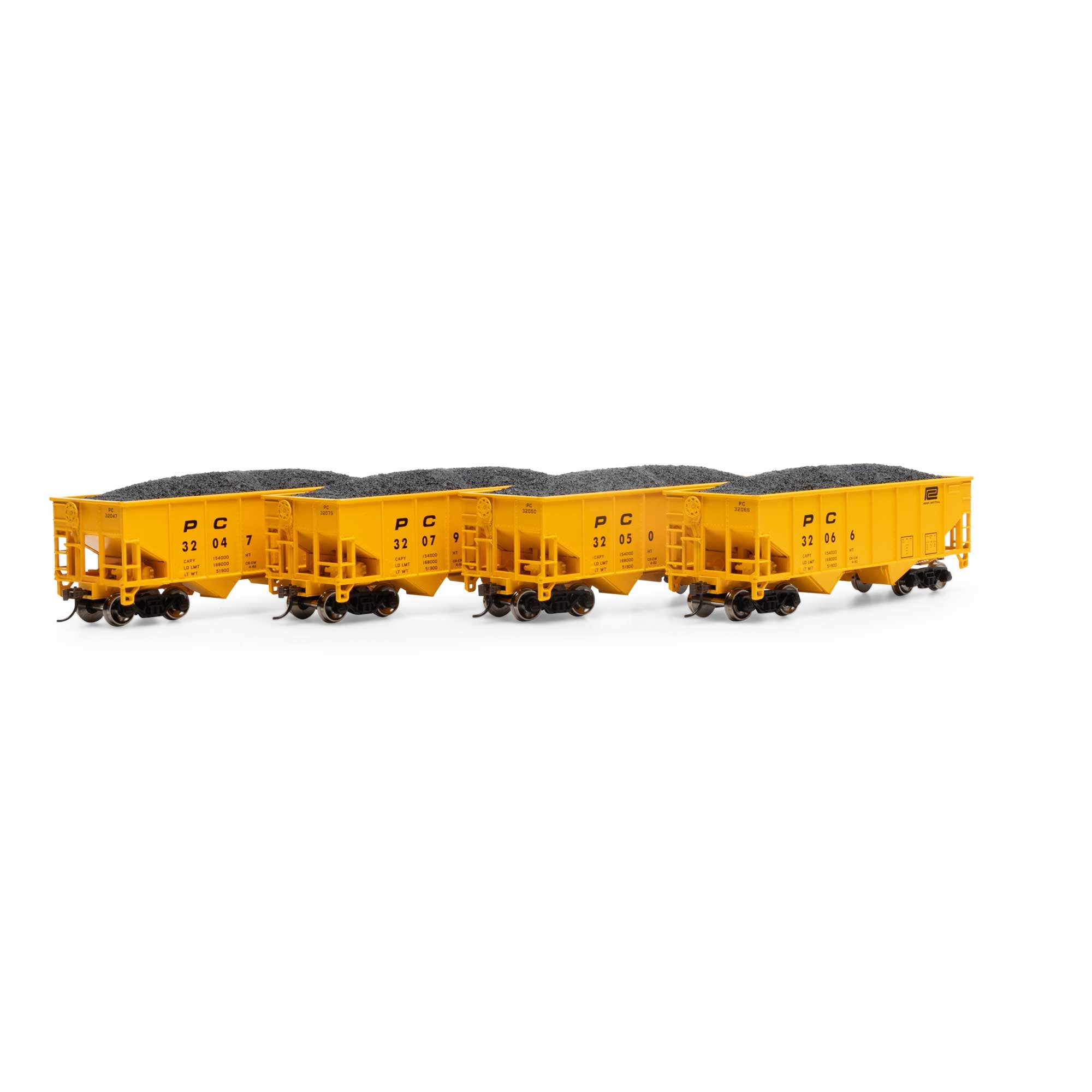 Roundhouse HO 34' 2-Bay Rib Side Hopper w/Load PC #2 4 RND50022 HO Rolling Stock - Walmart.com