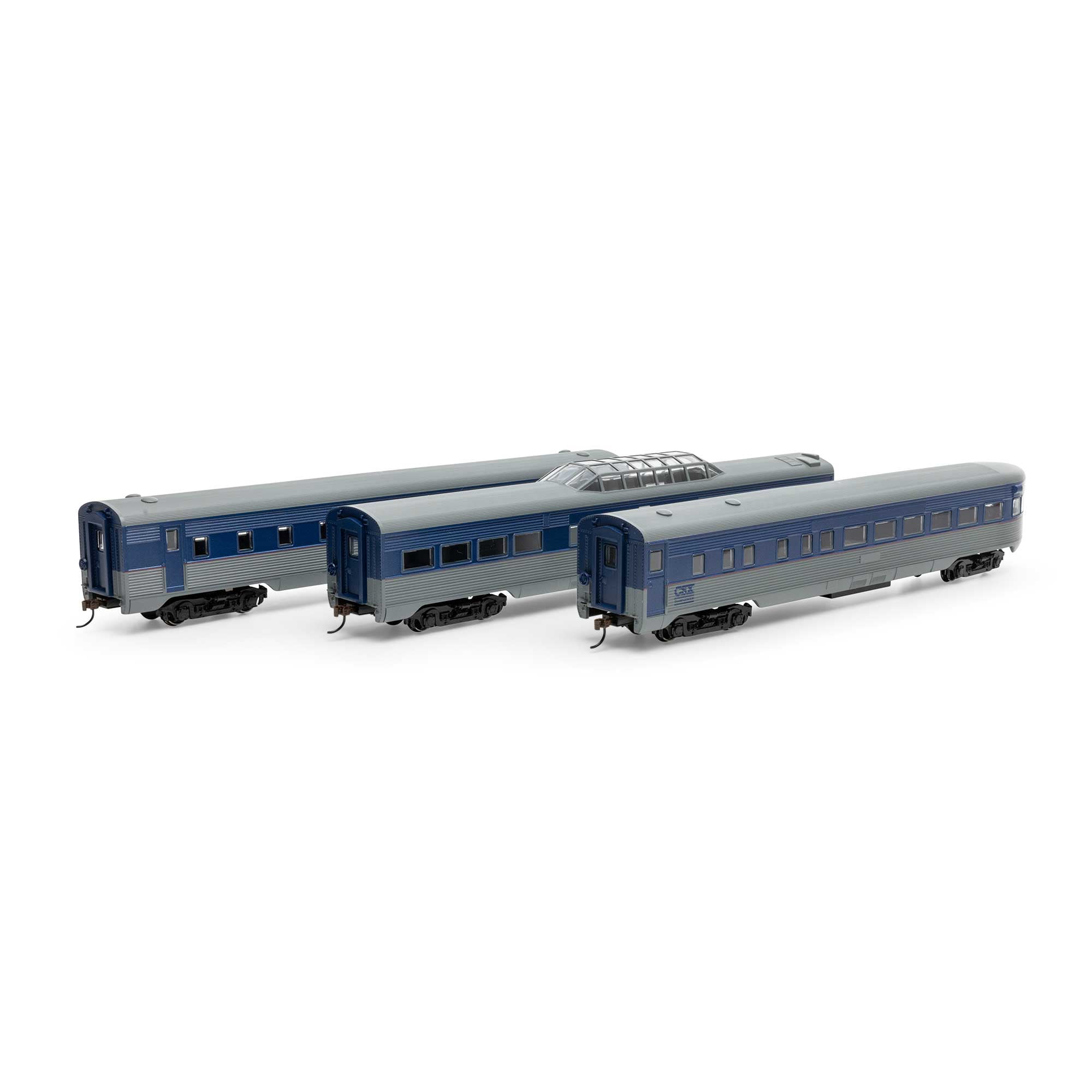 Roundhouse HO Streamline Passenger Cars CSXT 3 RND79125 HO Rolling ...