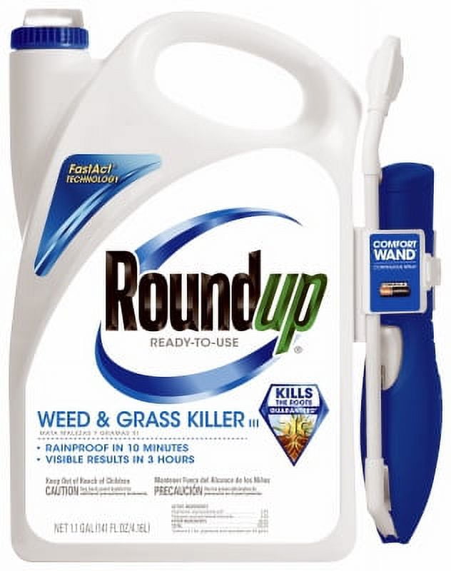 Roundup 1.1 Gallon Ready To Use Grass & Weed Killer No Mixing No Measu ...