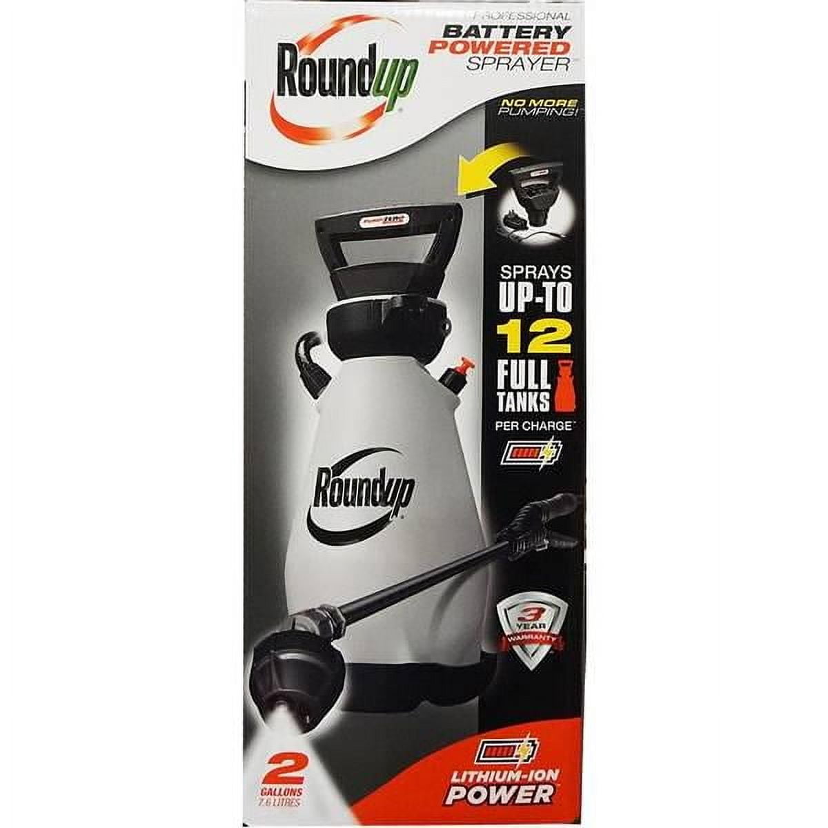 Roundup 2 Gallon Battery Powered Sprayer - Walmart.com