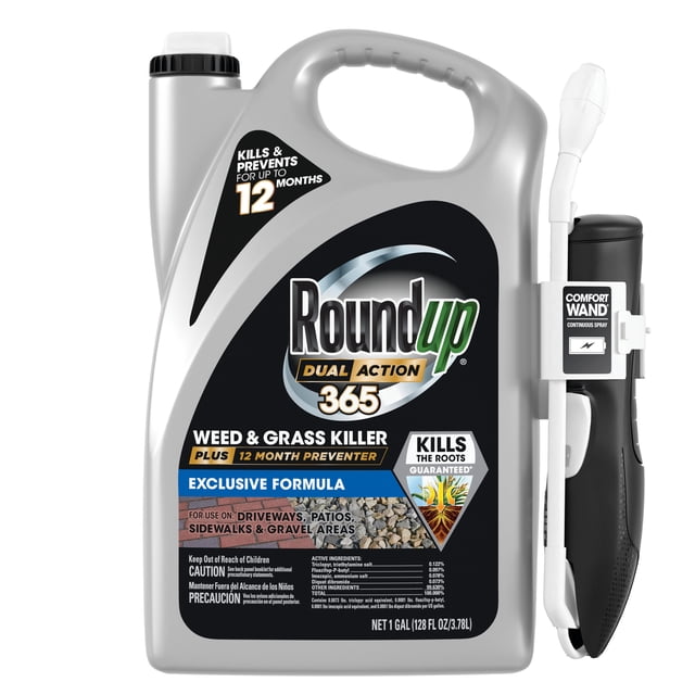 Roundup 365 Dual Action Weed & Grass Killer, Tough Lawn Spray with ...