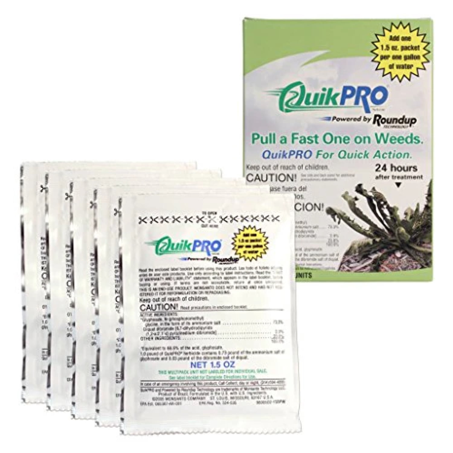 Monsanto Round-Up QuikPro 5x1.5oz.packs - Walmart.com