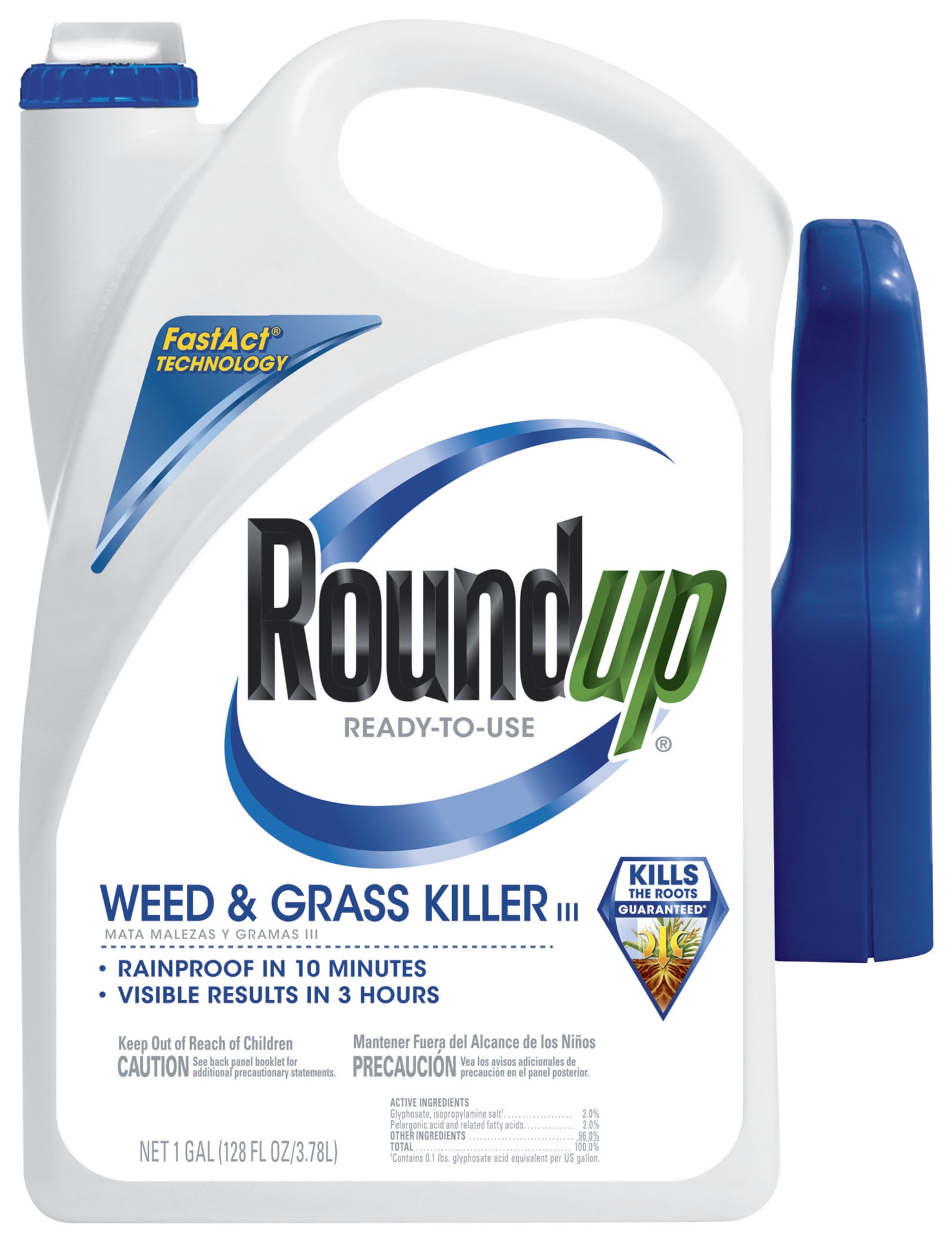 Roundup Weed & Grass Killer III, Ready-to-Use 1 gal with Trigger ...