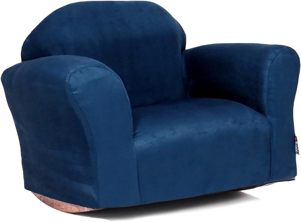 Roundy Rocking Chair for Kids, Soft Upholstery, Wooden Rocker Base ...