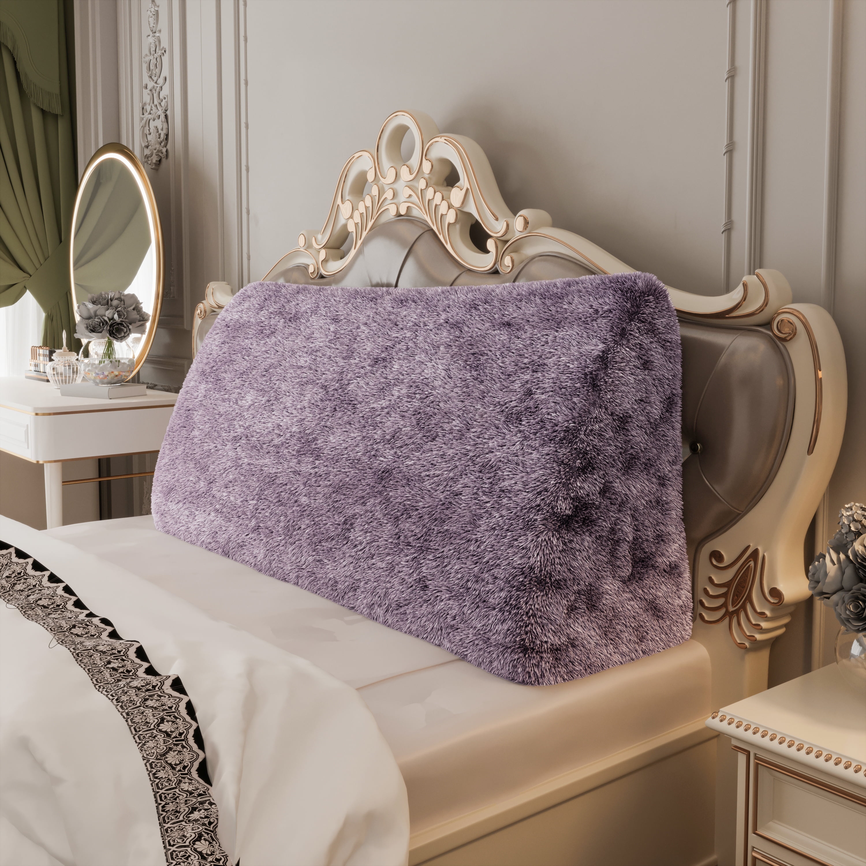 Rounuo Triangle Reading Pillow Full Size XXL Wedge Headboard Extra ...