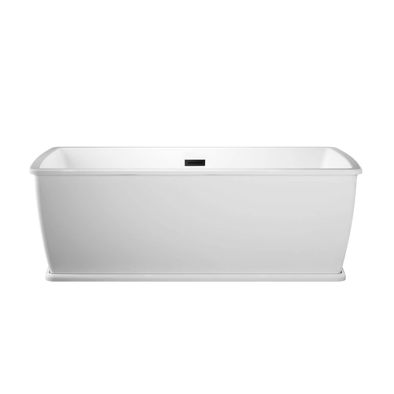 Rourke 70 Inch Acrylic Double Ended Freestanding Tub - Walmart.com