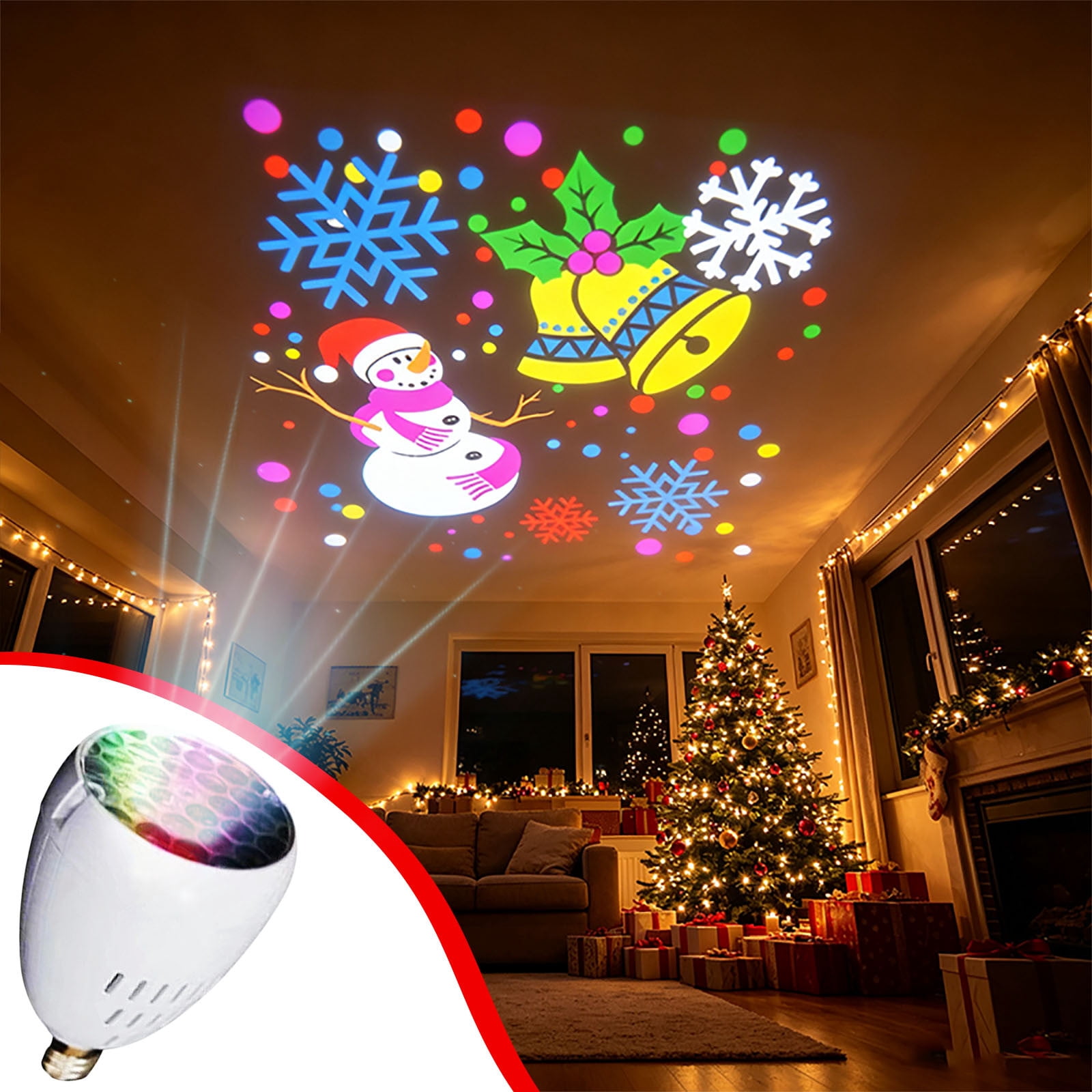 Rourlinge Christmas Projection Light Outdoor Indoor Holiday Decorations ...