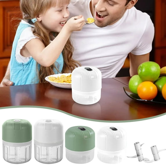 Rourlinge Wireless Cooking Machine Mini Electric Food Chopper Garlic ...