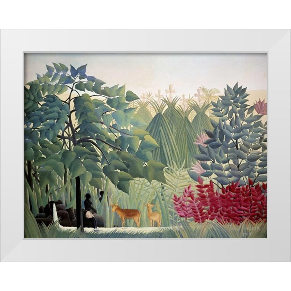 Rousseau, Henri 18x15 White Modern Wood Framed Museum Art Print Titled ...