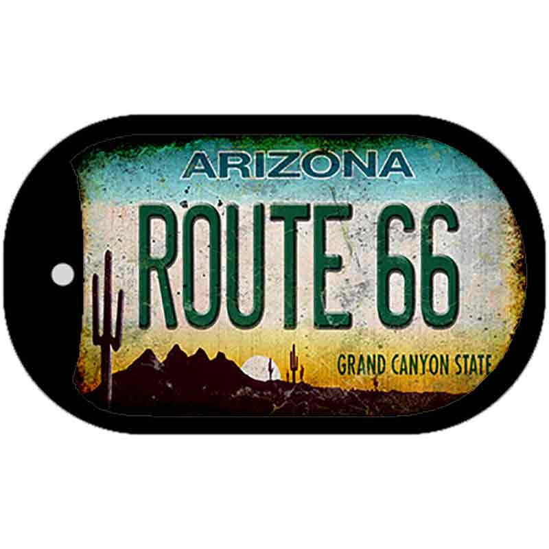 Route 66 Arizona Novelty Metal Dog Tag Necklace DT-12503 2" x 1" Dog ...