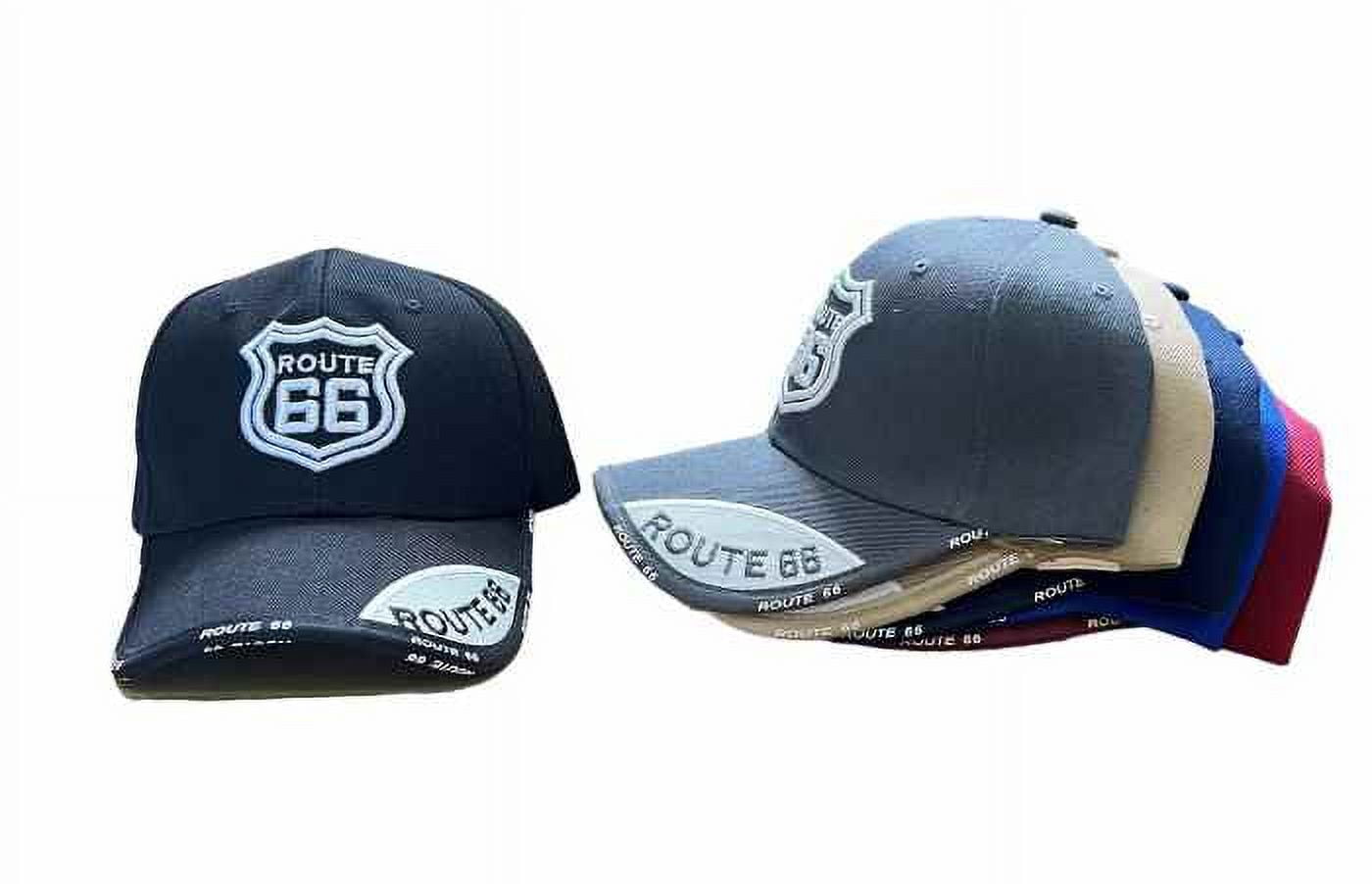 Route 66 Baseball Caps Embroidered - Black Color - Uni-Sex Style ...