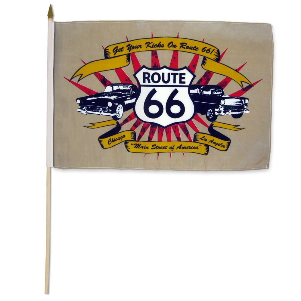 Route 66 (Cars) 12x18in Stick Flag - Walmart.com