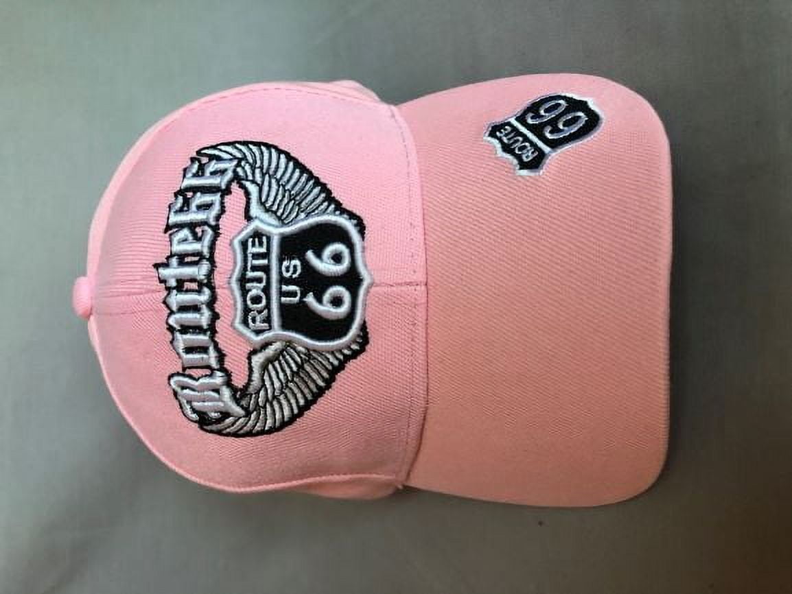 Route 66 Embroidered Baseball Caps - Wings - Pink Color -- FREE USA ...