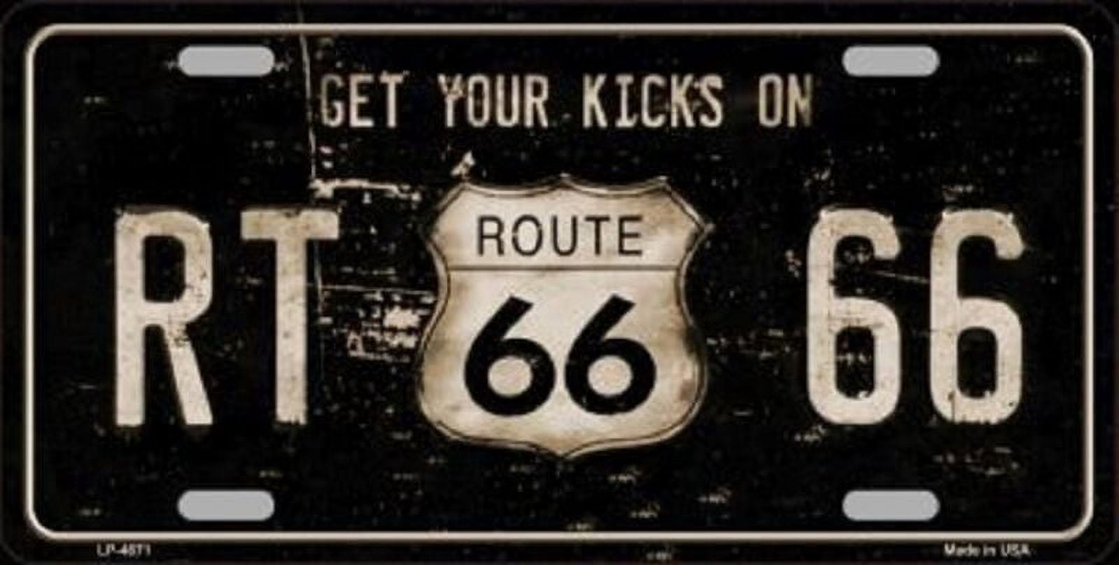 Route 66 Get Your Kicks Novelty Metal License Plate Tag - Aluminum ( 12 ...